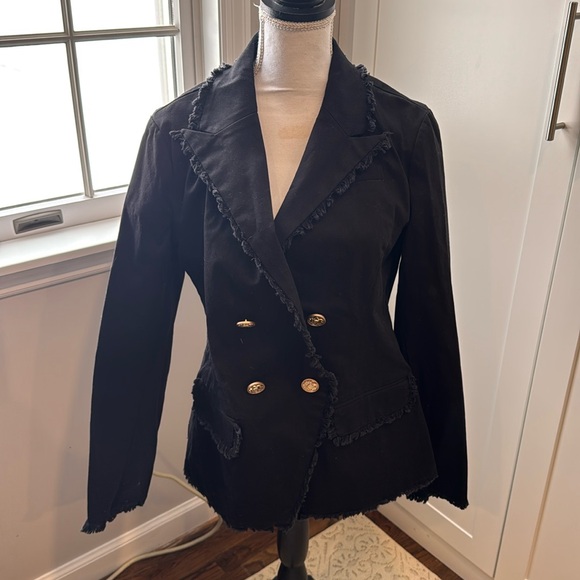 Tyler Boe | Jackets & Coats | Nwt Tyler Boe Denim Blazer With Frayed ...